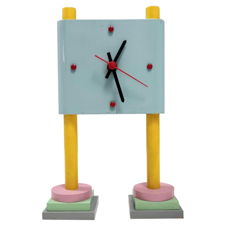 Lacquered Wood Alarm Clock in the Style of Ettore Sottsass, Italy ...