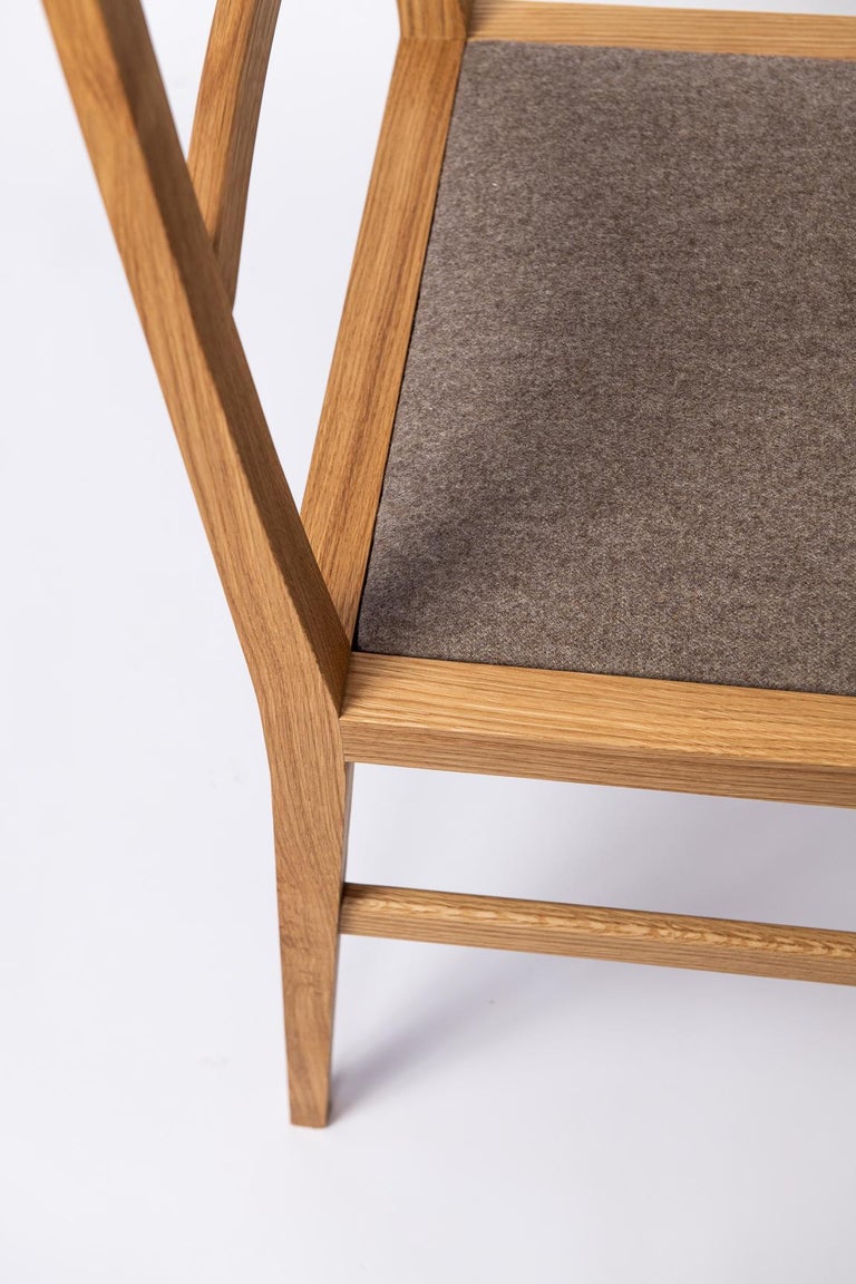 Ladder Back Dining Chair in White Oak by Boyd and Allister For Sale at ...