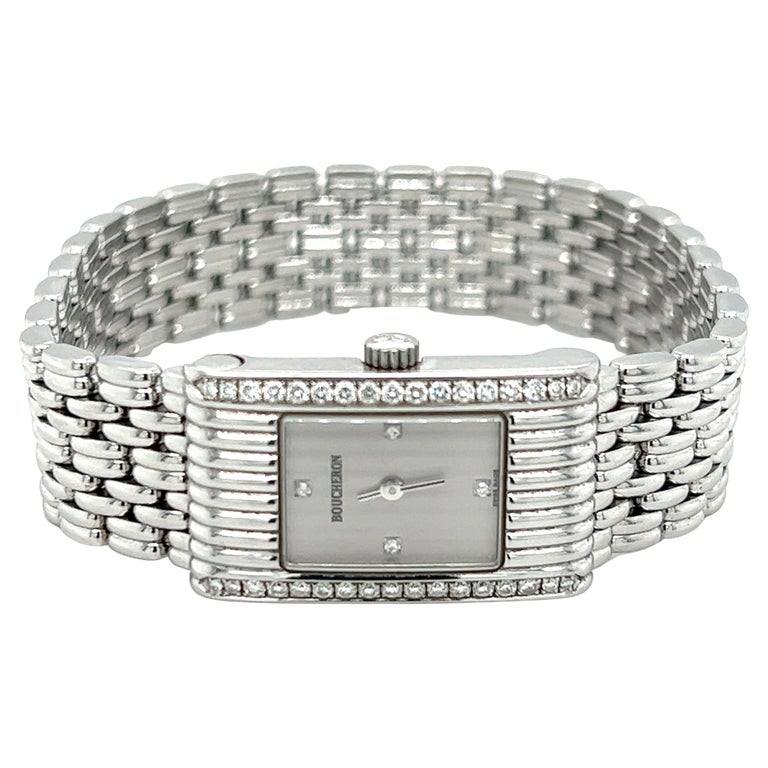 Ladies 0.50CTW Diamond Stainless Steel Boucheron Reflect Watch For Sale ...