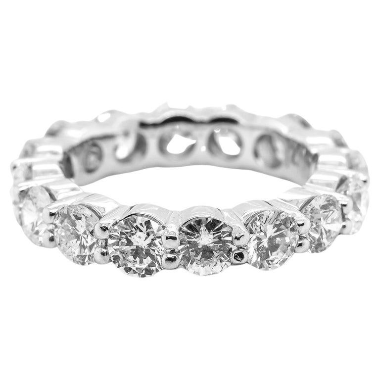 Ladies 14K White Gold 2.93Ct Diamonds Eternity Ring For Sale at 1stDibs