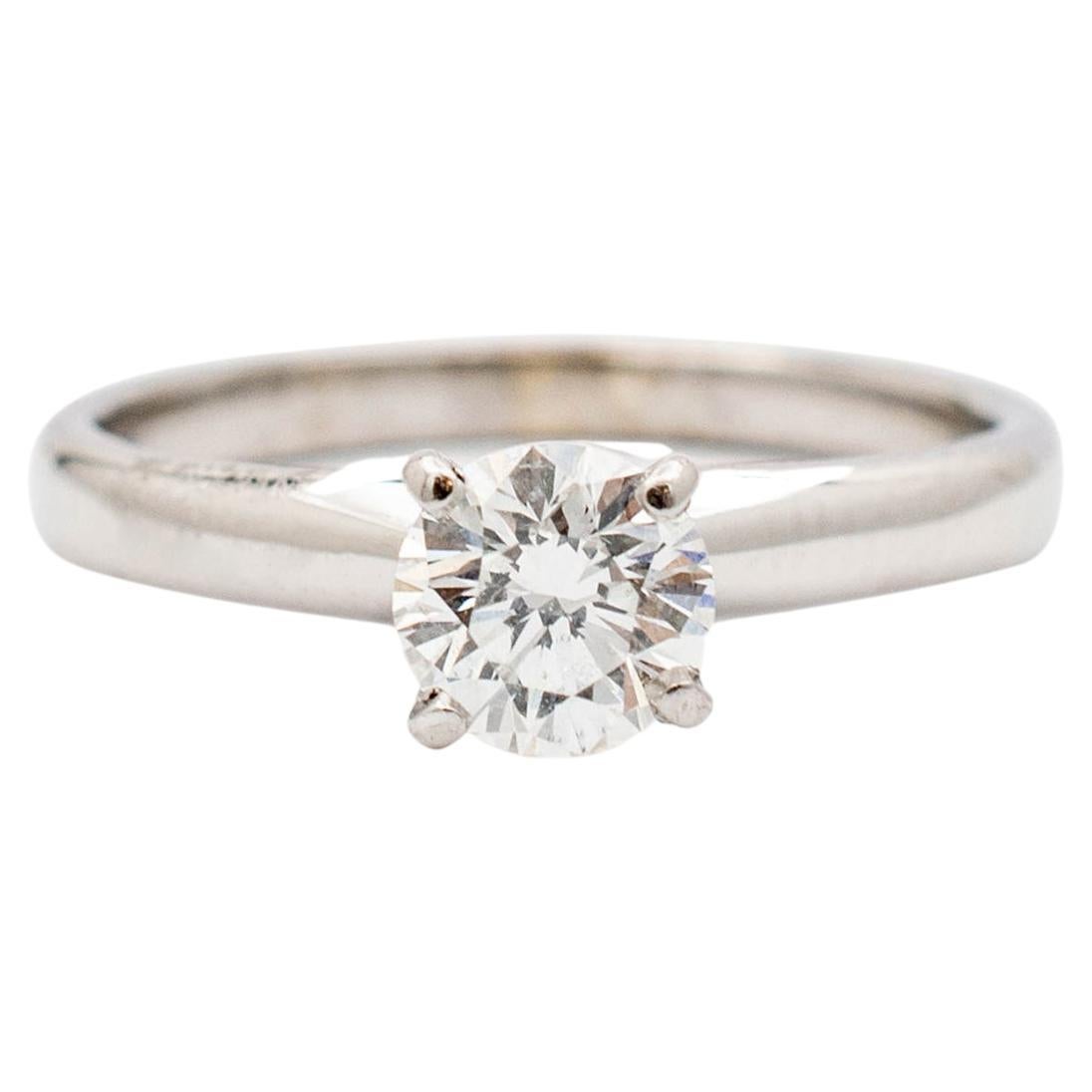 Ladies Solitaire Yellow Gold Diamond Engagement Ring For Sale at ...