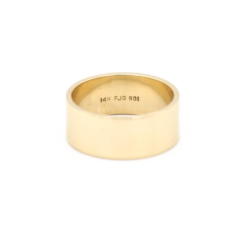 Ladies 14K Yellow Gold Band For Sale at 1stDibs