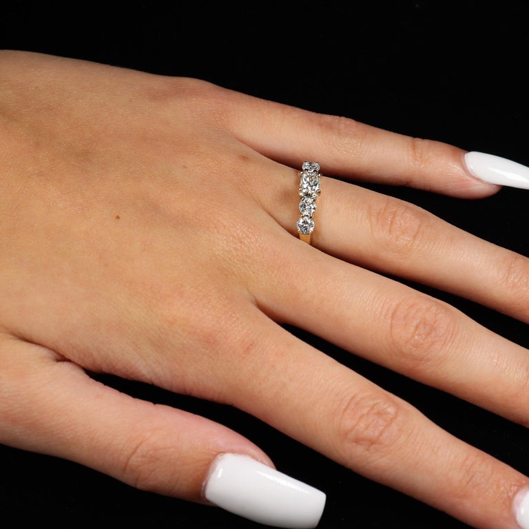 Ladies 14K Yellow Gold Princesses Cut Diamond Engagement Ring For Sale ...