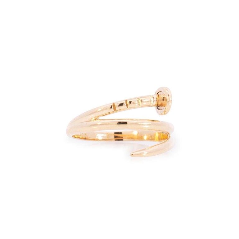 Ladies 18k Yellow Gold Nail Ring For Sale at 1stDibs