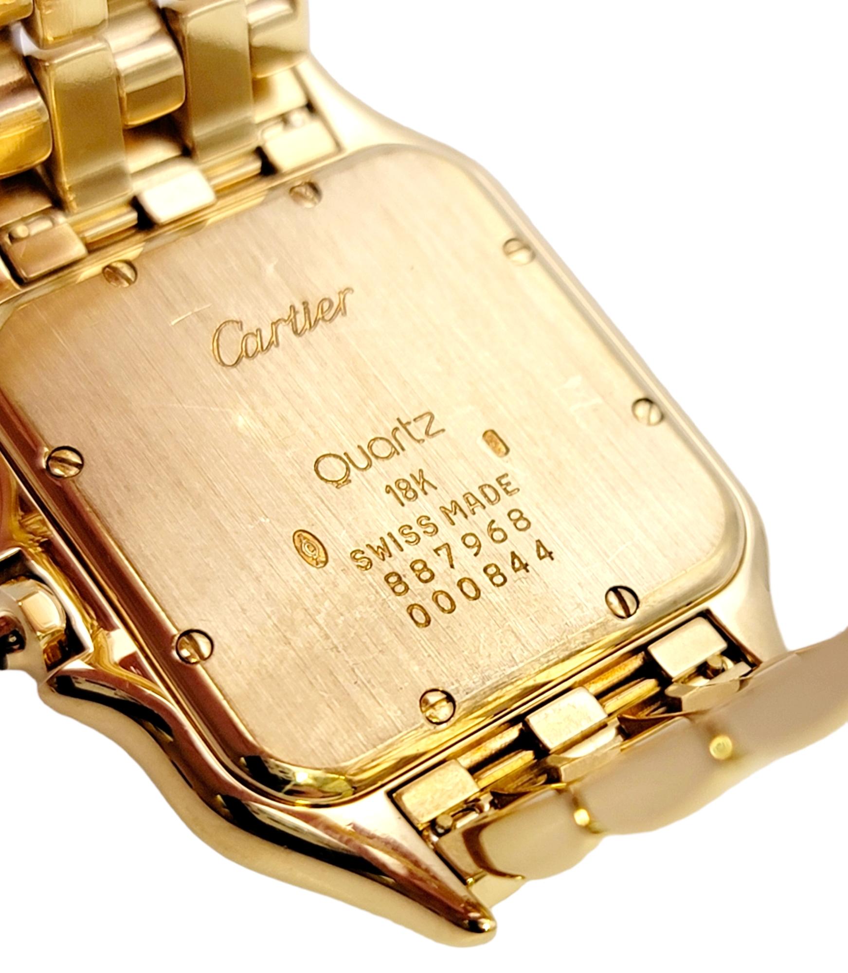 Ladies Cartier 18 Karat Yellow Gold Panthere Wrist Watch with Quartz ...