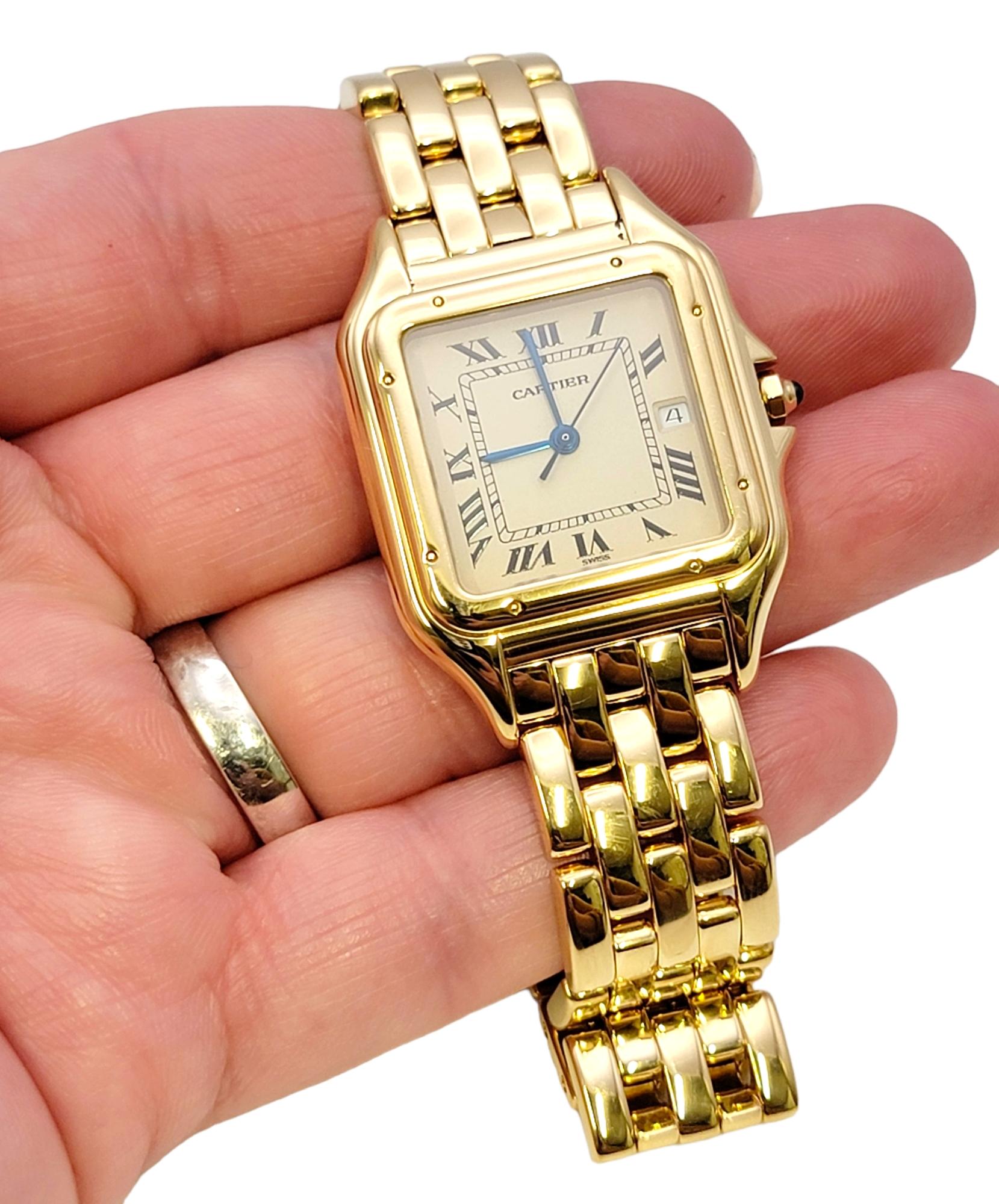 Ladies Cartier 18 Karat Yellow Gold Panthere Wrist Watch with Quartz ...