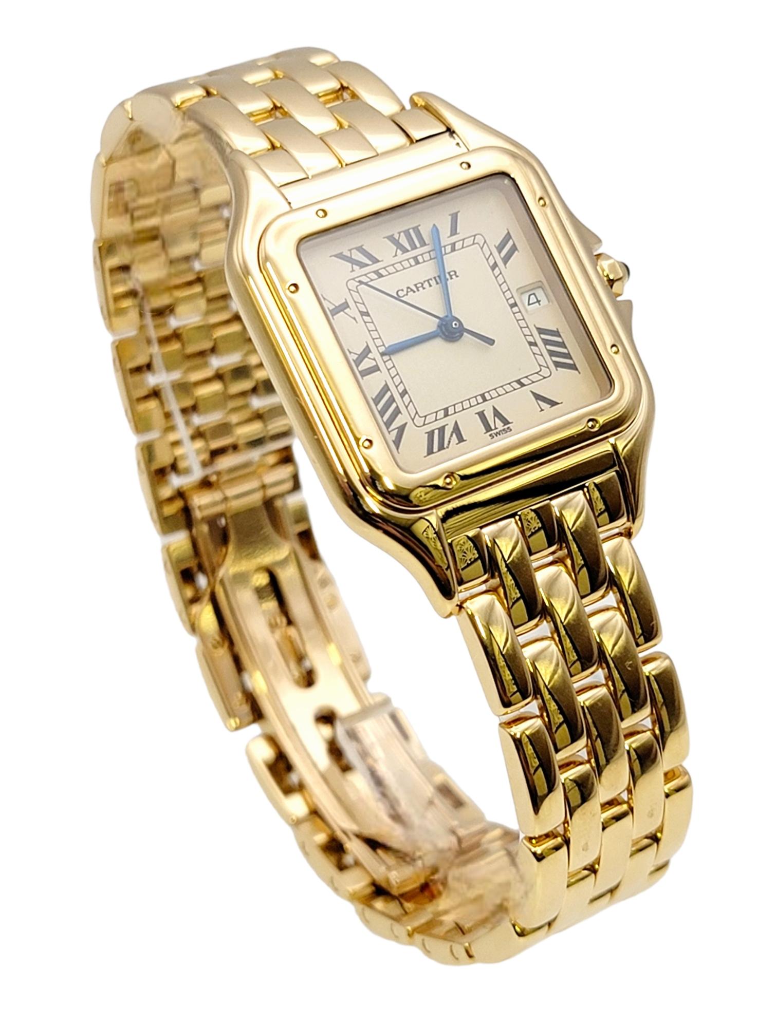 Ladies Cartier 18 Karat Yellow Gold Panthere Wrist Watch with Quartz ...