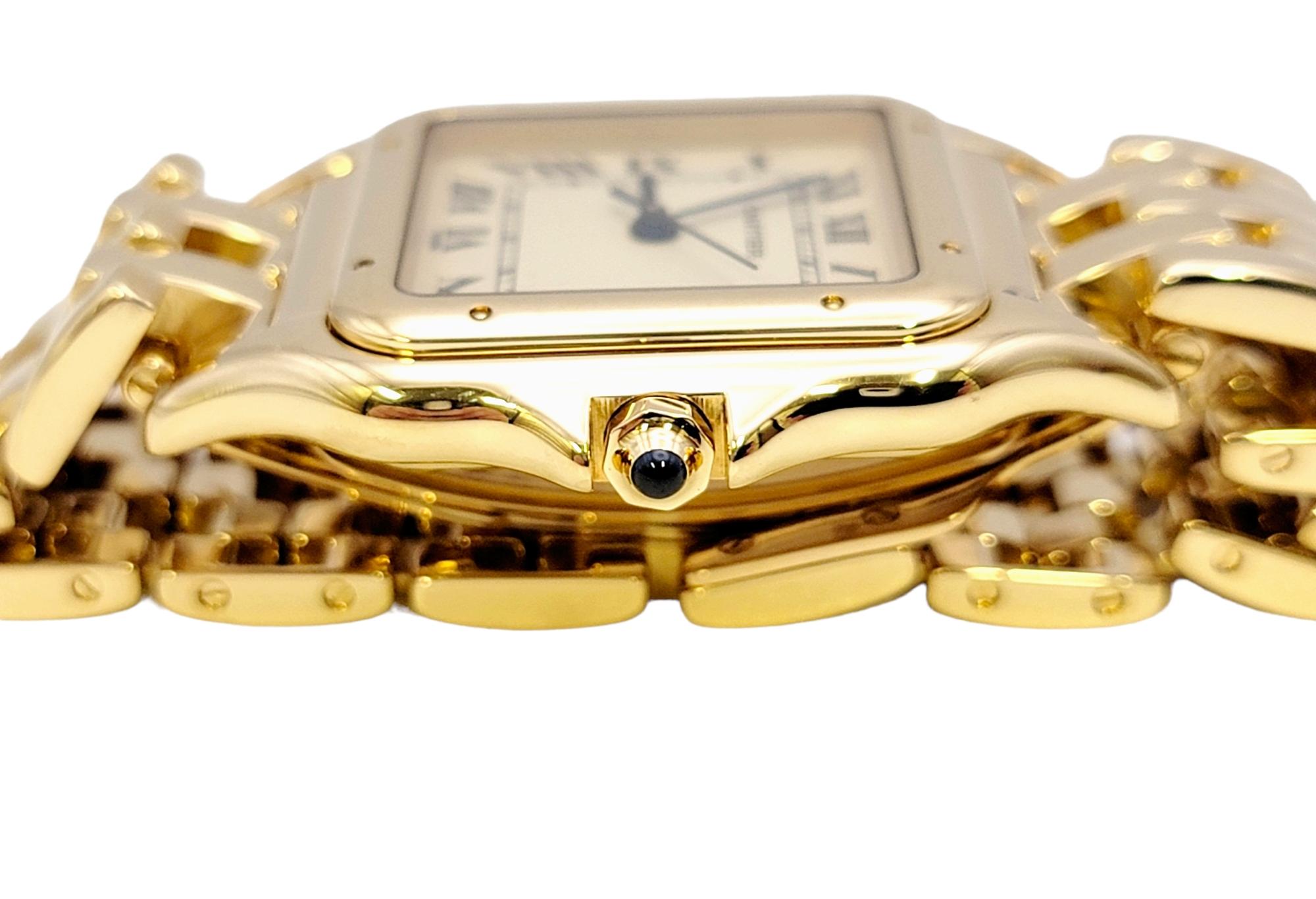 Ladies Cartier 18 Karat Yellow Gold Panthere Wrist Watch with Quartz ...