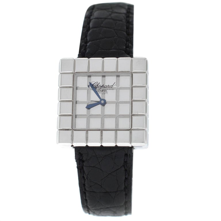 Ladies Chopard Ice Cube by De Grisogono Quartz 18 Karat White Gold ...