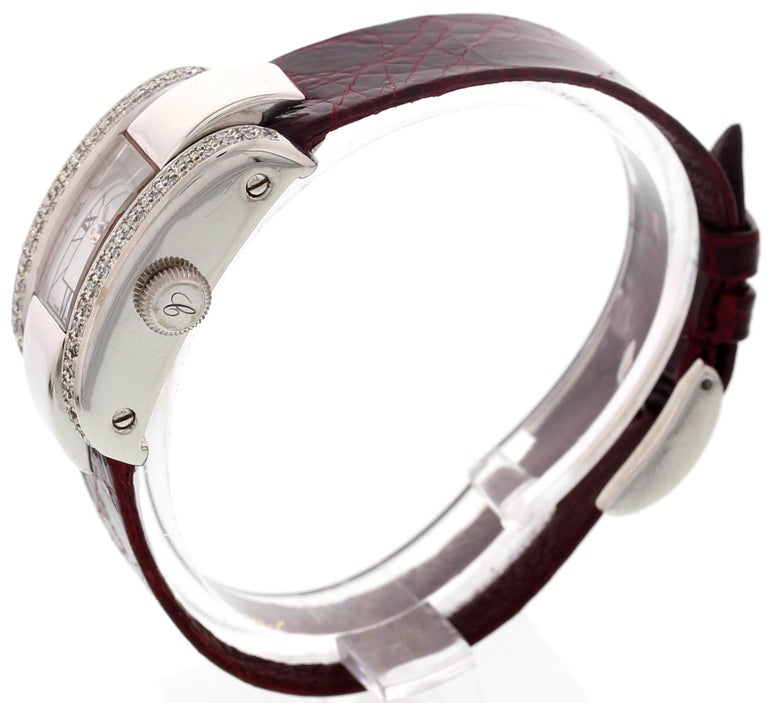 Ladies Chopard La Strada 18 Karat White Gold Diamond Bezel Watch 4331 ...