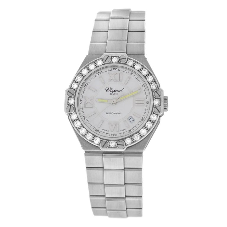 Ladies Chopard St. Moritz Diamonds Steel Date Automatic Watch For Sale ...