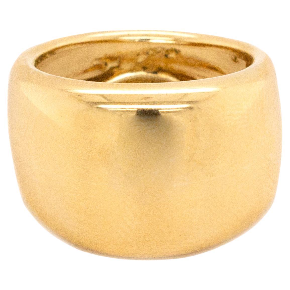 Large 14K Yellow Gold Reticulated Quartz Cocktail Ring For Sale at 1stDibs