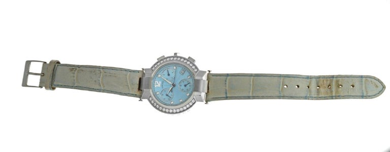 Ladies Concord La Scala 14.CS.1891.S Steel Diamond Chrono Quartz Watch ...
