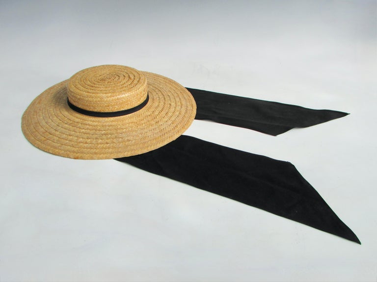 Ladies Happy Capper Straw Hat Field Co. Los Angeles Never Worn with ...