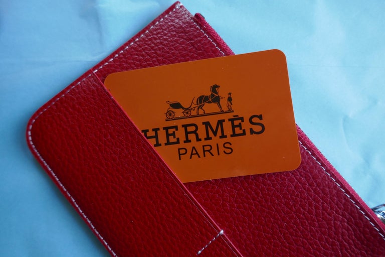 Ladies Hermes Paris Red Togo Calfskin Dogon Duo Wallet with Purse at ...