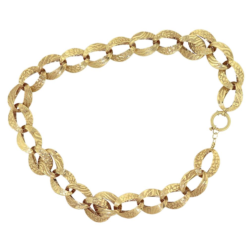 Ladies Large Link Necklace at 1stDibs