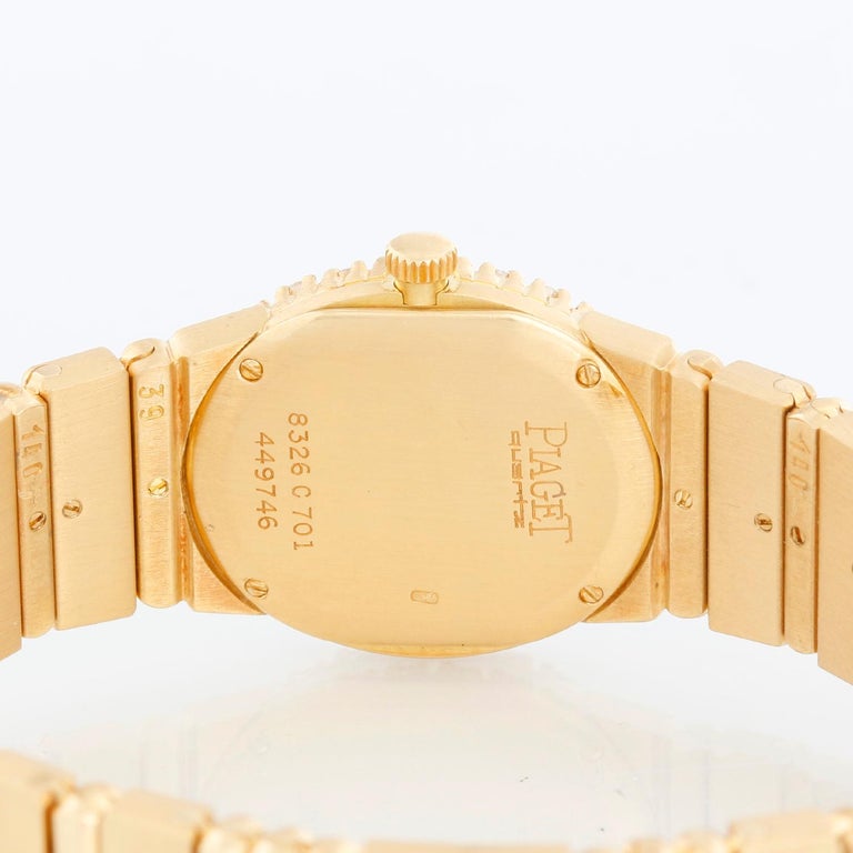 Ladies Piaget Polo 18K Yellow Gold Watch For Sale at 1stDibs