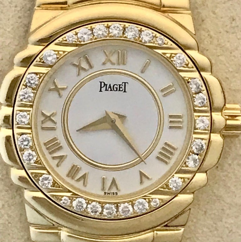 Ladies' Piaget Tanagra 18 Karat Yellow Gold with Factory Diamond Bezel ...