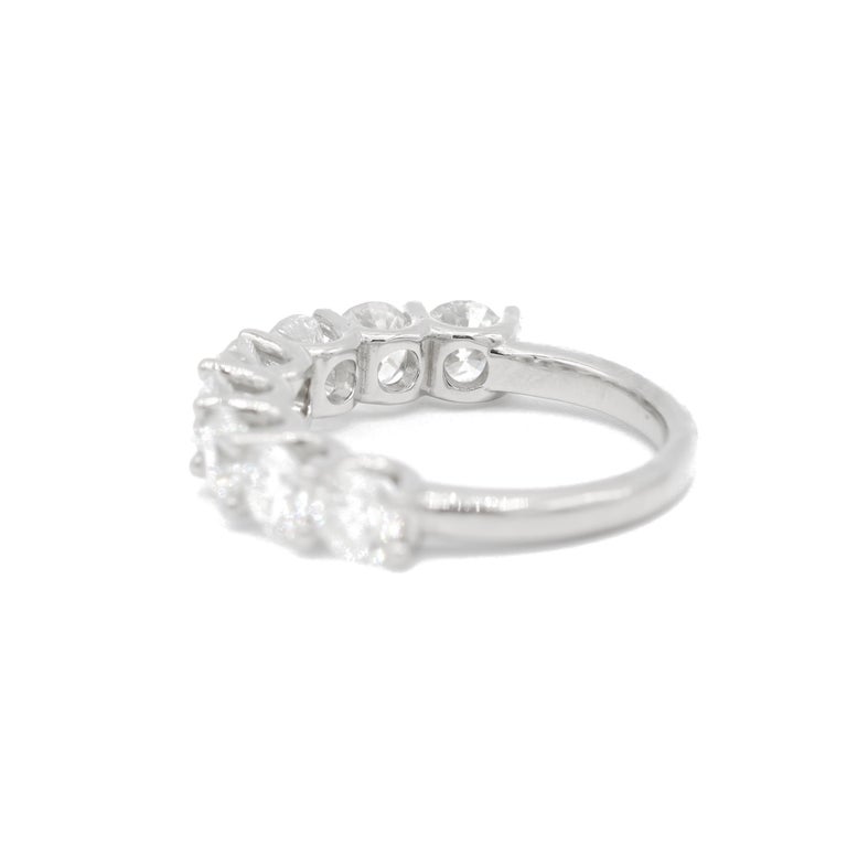 Ladies Platinum 8 Diamond Across Eternity Wedding Ring For Sale at 1stDibs