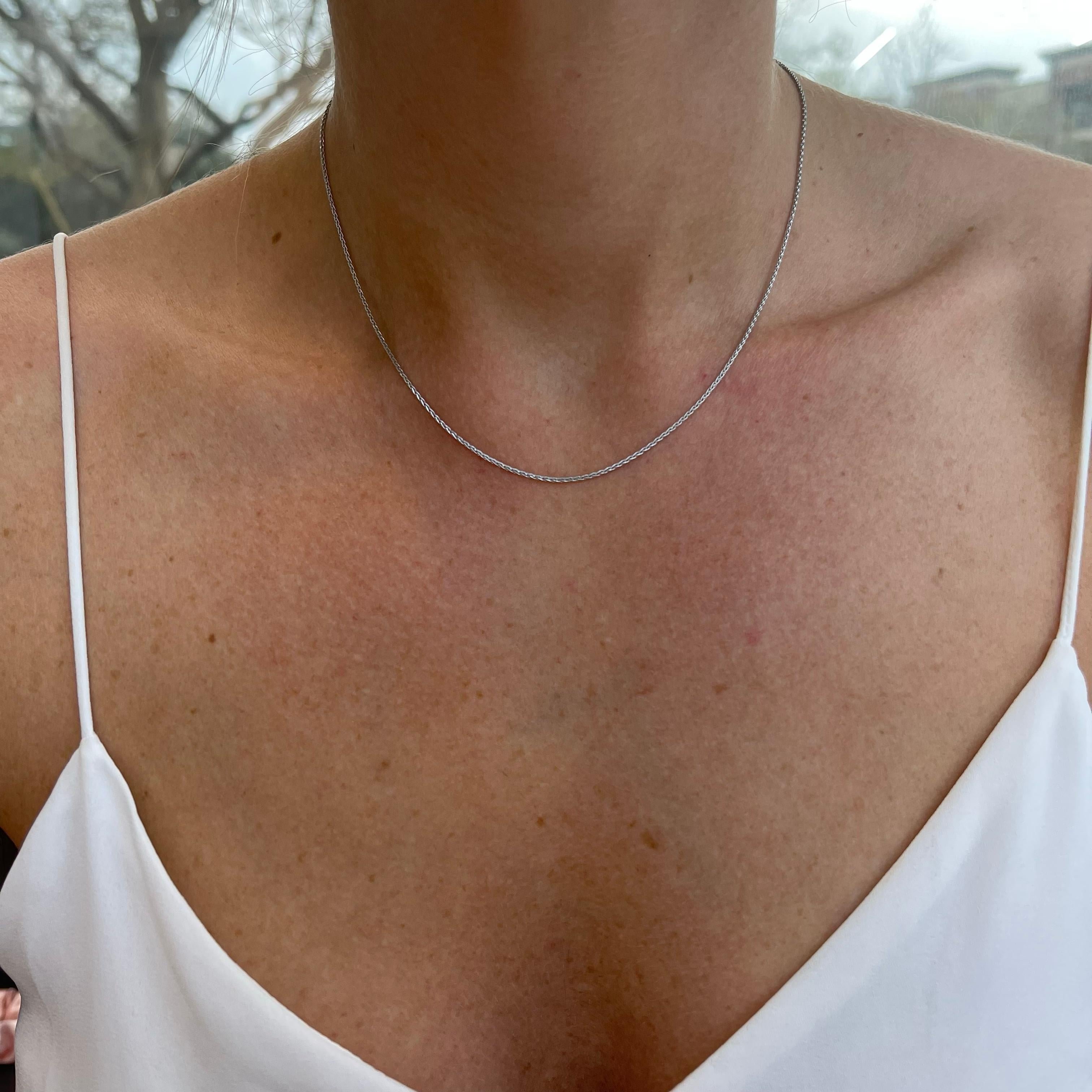 Ladies Platinum Rope Chain For Sale at 1stDibs