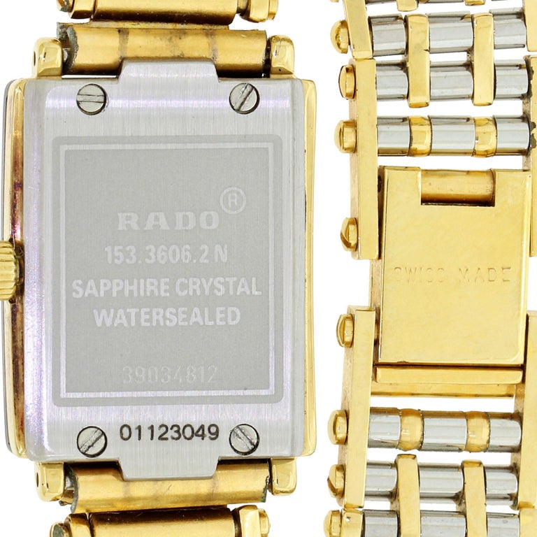 Ladies RADO Florence Gold-Plated and Ceramic Black Dial Quartz Watch ...