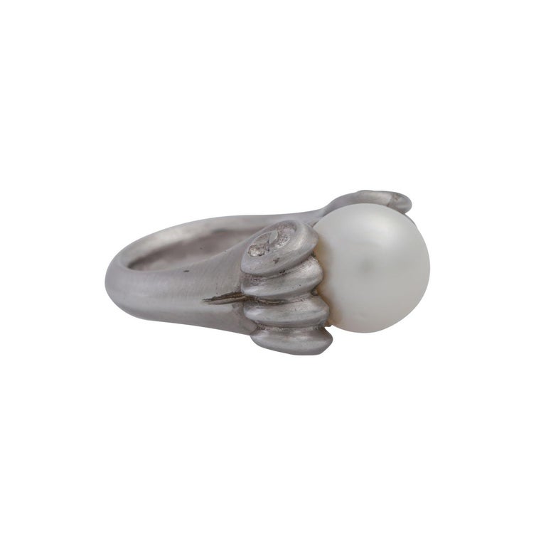Ladies' Ring, Especially with 1 Freshwater Cultured Pearl For Sale at ...