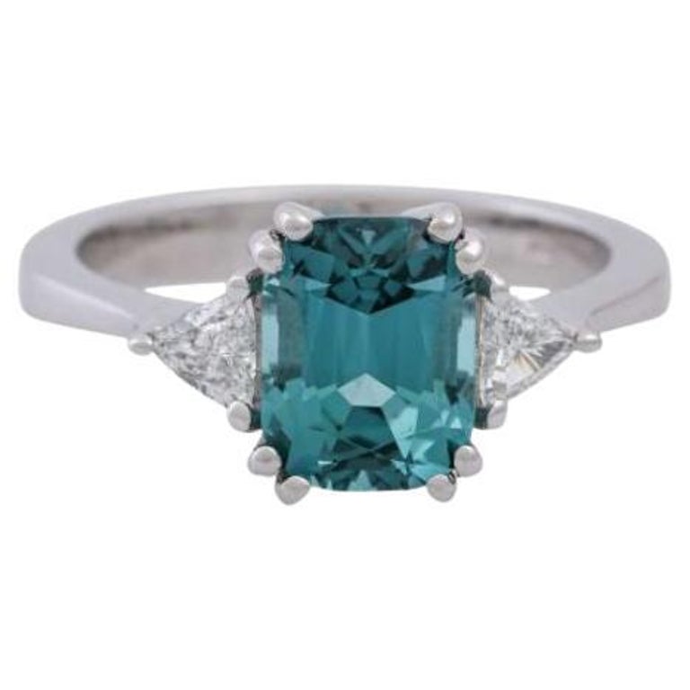Ladies Ring, Especially with 1 Very Fine Indigo Tourmaline 2.30 Cts For ...