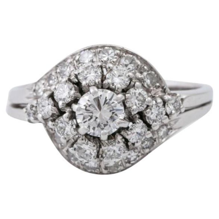 Ladies Ring, Especially with Brilliants, Together Approx, 0.50 Cts, FW ...
