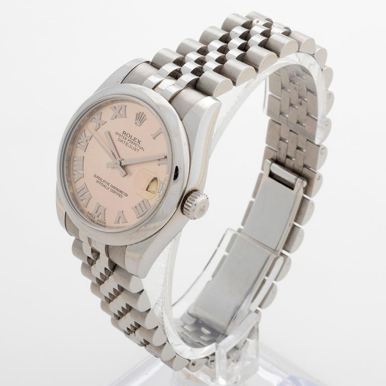 Ladies Rolex Datejust ref 178240. Pink Roman Numeral Dial. Full Set at ...