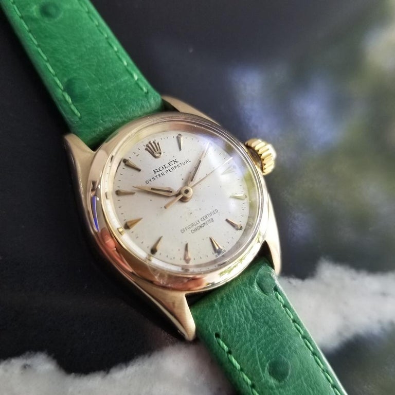 Ladies Rolex Oyster Perpetual 6619 14k Gold Dress Watch, c.1960s ...