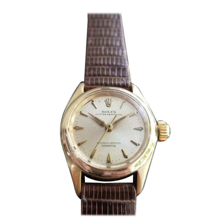 Ladies Rolex Oyster Perpetual Ref.6619 14k Gold Automatic, c.1960s ...