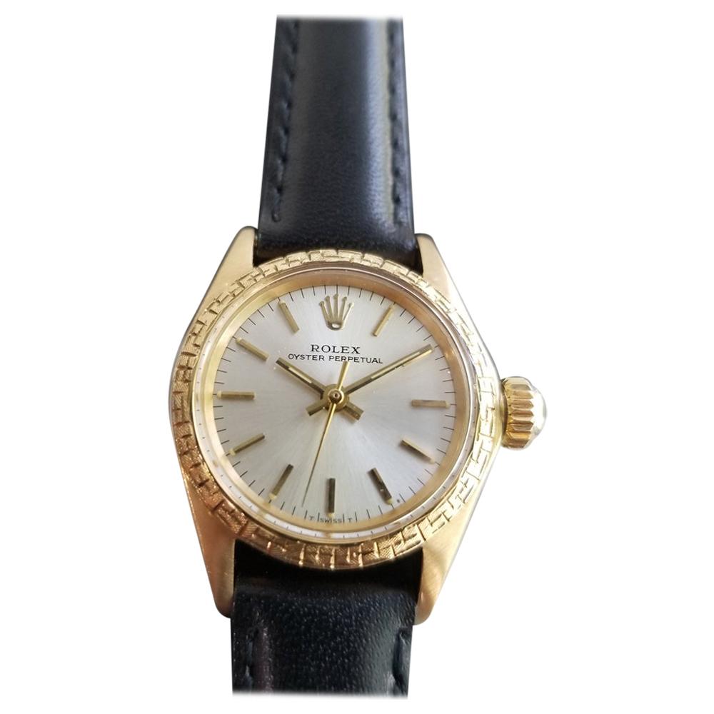 Rolex Yellow Gold Oyster Perpetual Automatic Wristwatch Ref 14208 1997 ...