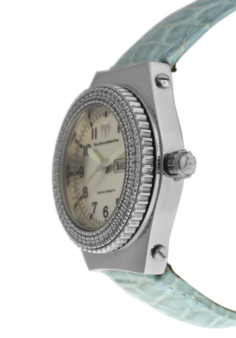 Ladies Technomarine Techno Diamond Day Date Quartz Watch For Sale at ...