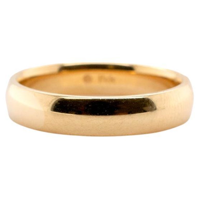 Ladies Unique Solid 14K Yellow Gold Wedding Band For Sale at 1stDibs