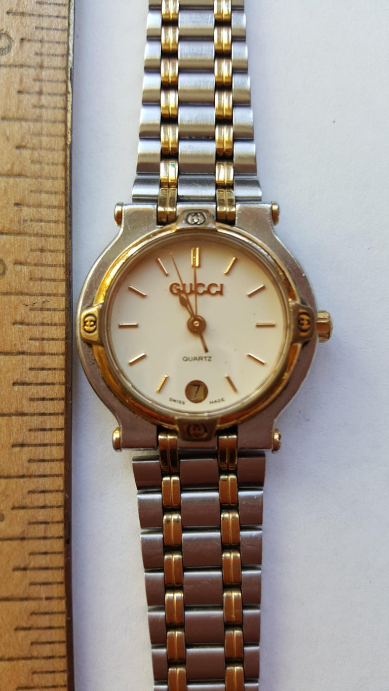 Ladies Vintage Gucci 9000L Watch Stainless Steel with Gold Plating, Quartz at 1stDibs | gucci ...