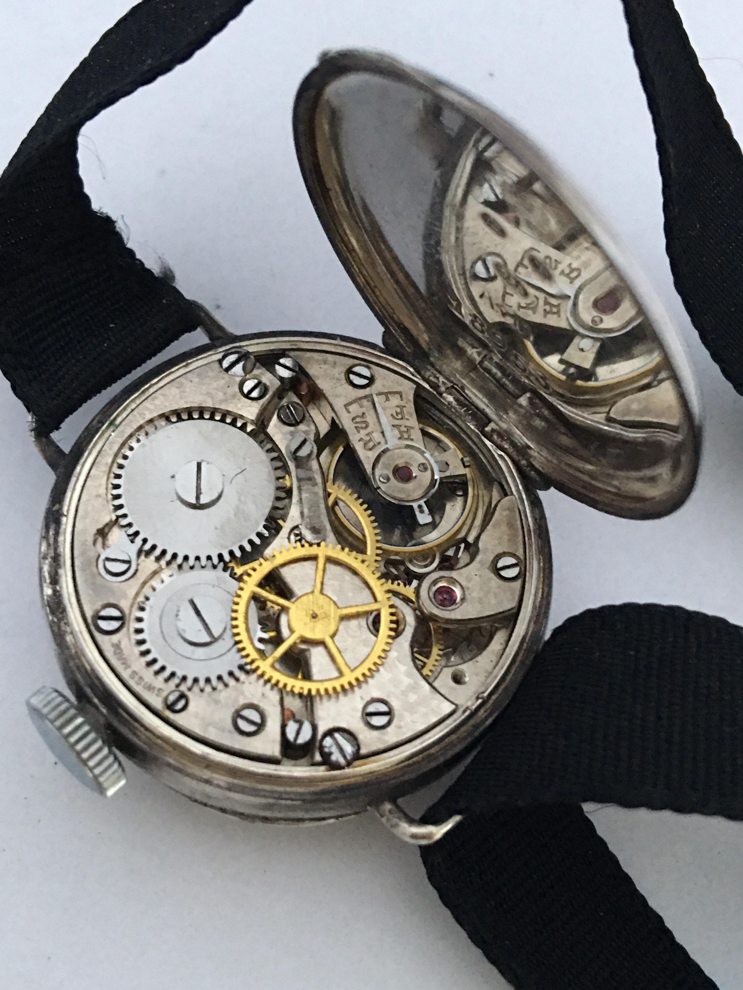 Ladies Vintage Silver Mappin Mechanical Trench Watch at 1stDibs