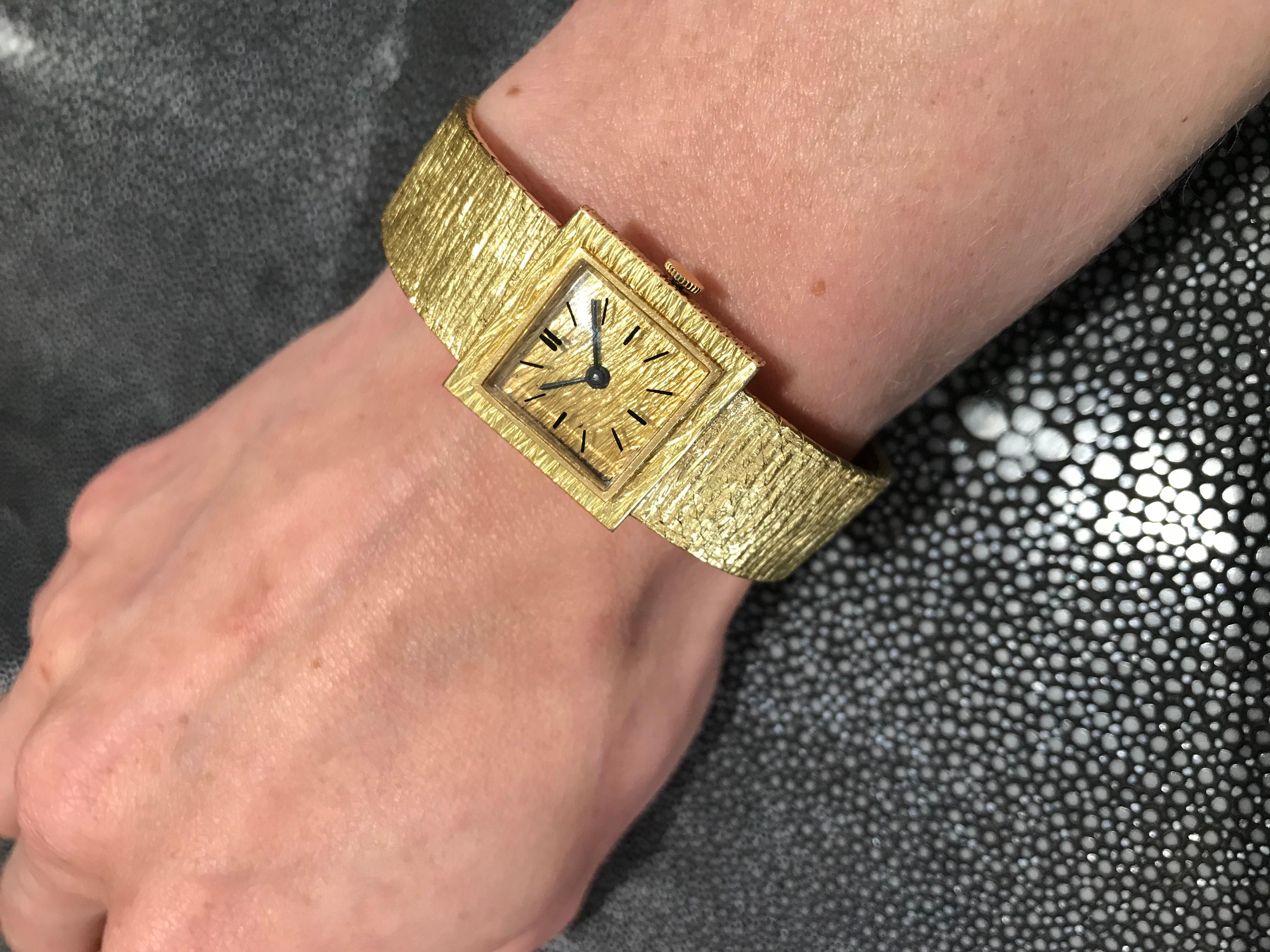 Ladies Wristwatch Yellow Gold 18 Carat, Mechanical Movement For Sale at ...