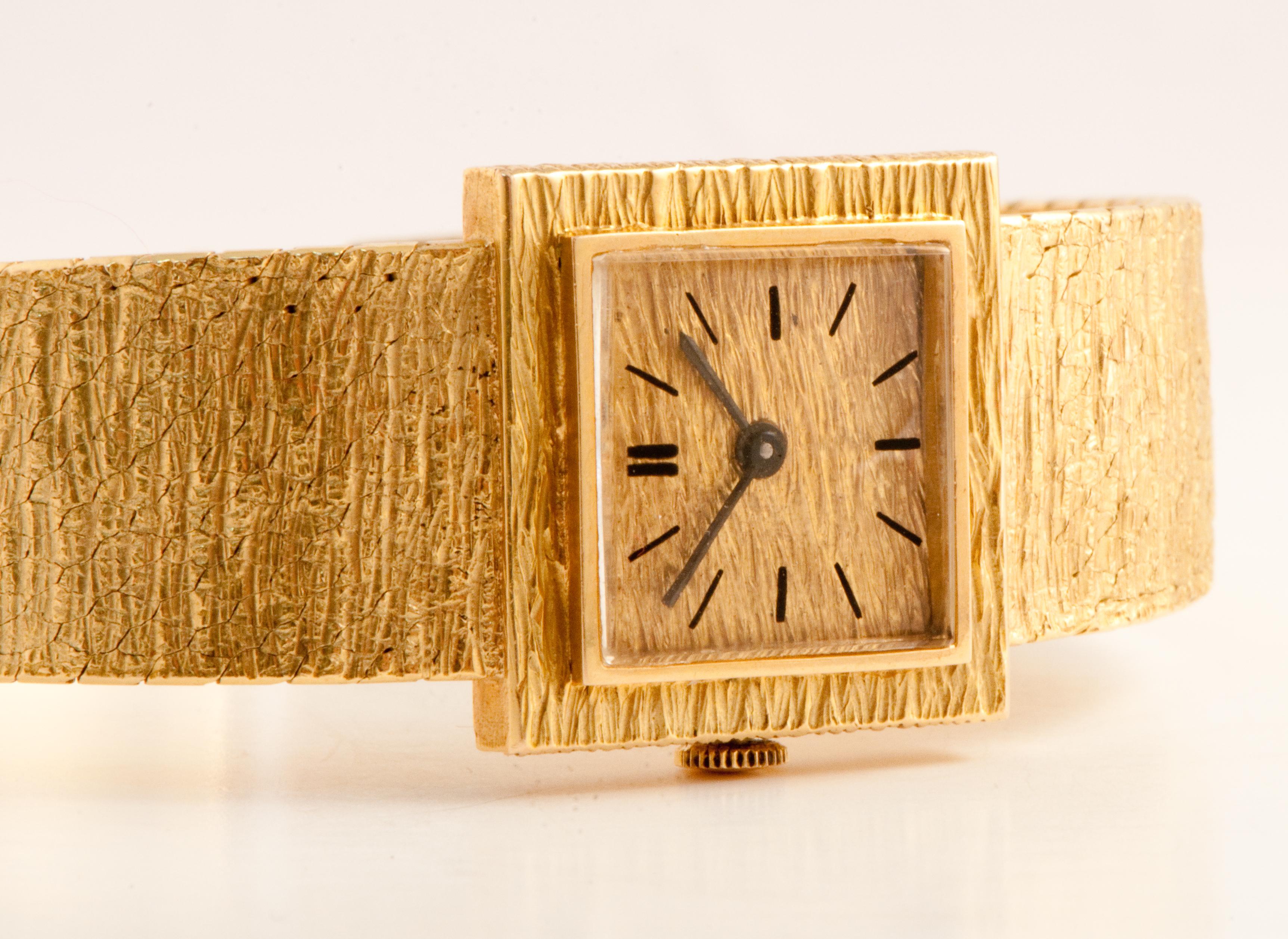 Ladies Wristwatch Yellow Gold 18 Carat, Mechanical Movement For Sale at ...