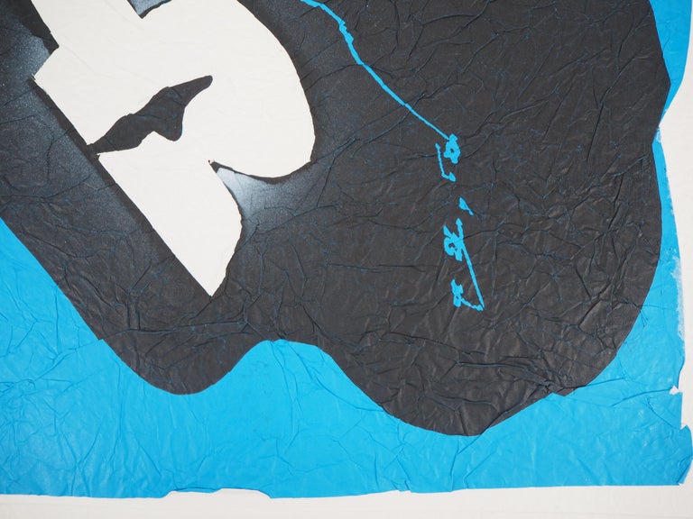 Ladislas Kijno - Elapsed Time in Blue - Original Mix Media - Handsigned ...