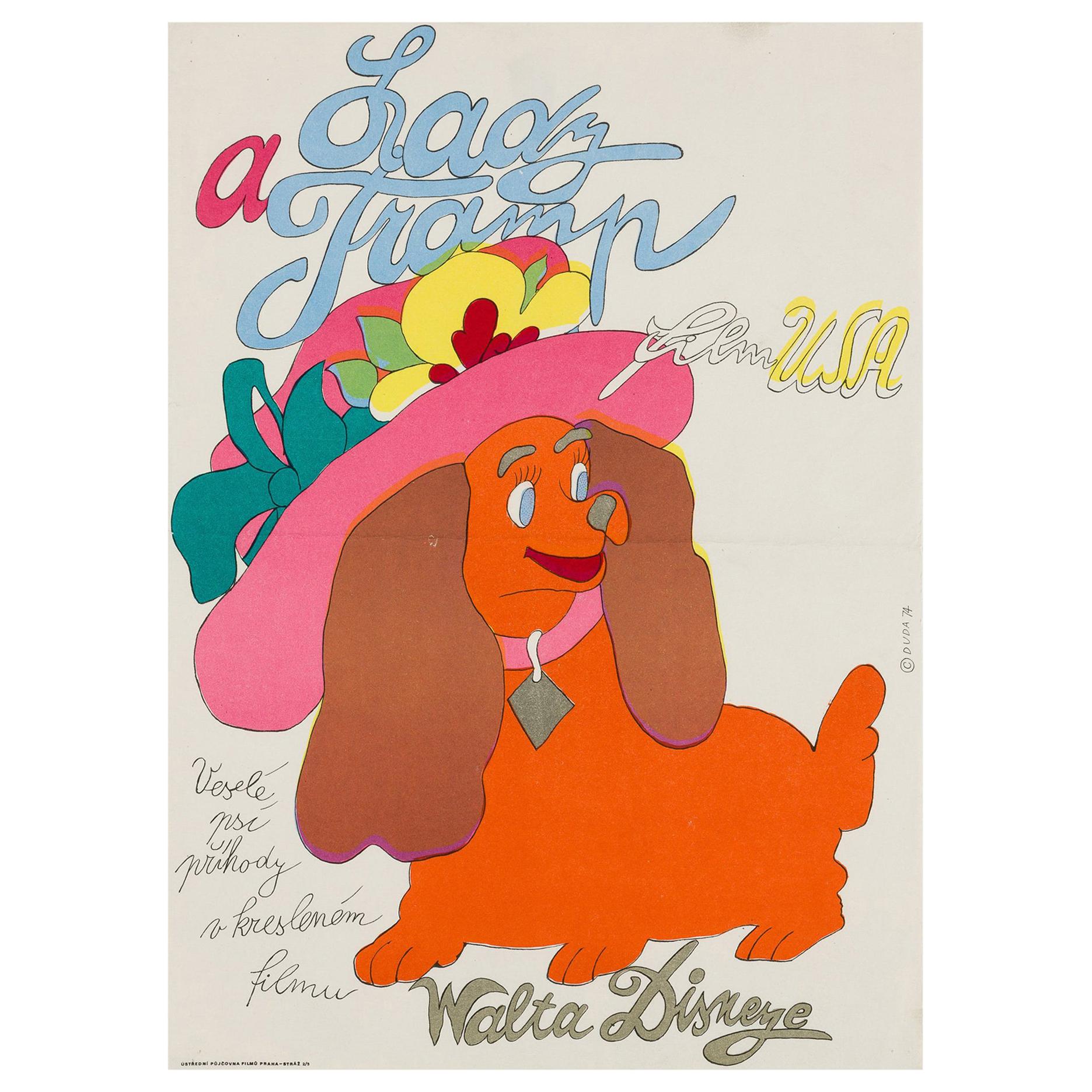 “Lady and the Tramp” Original Czech Film Poster, Stanislav Duda, 1974 ...
