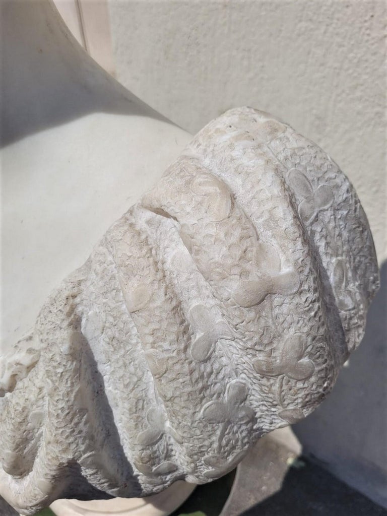 Lady Bust, White Marble Signed Waldo Story, Rome 1894 For Sale at 1stDibs