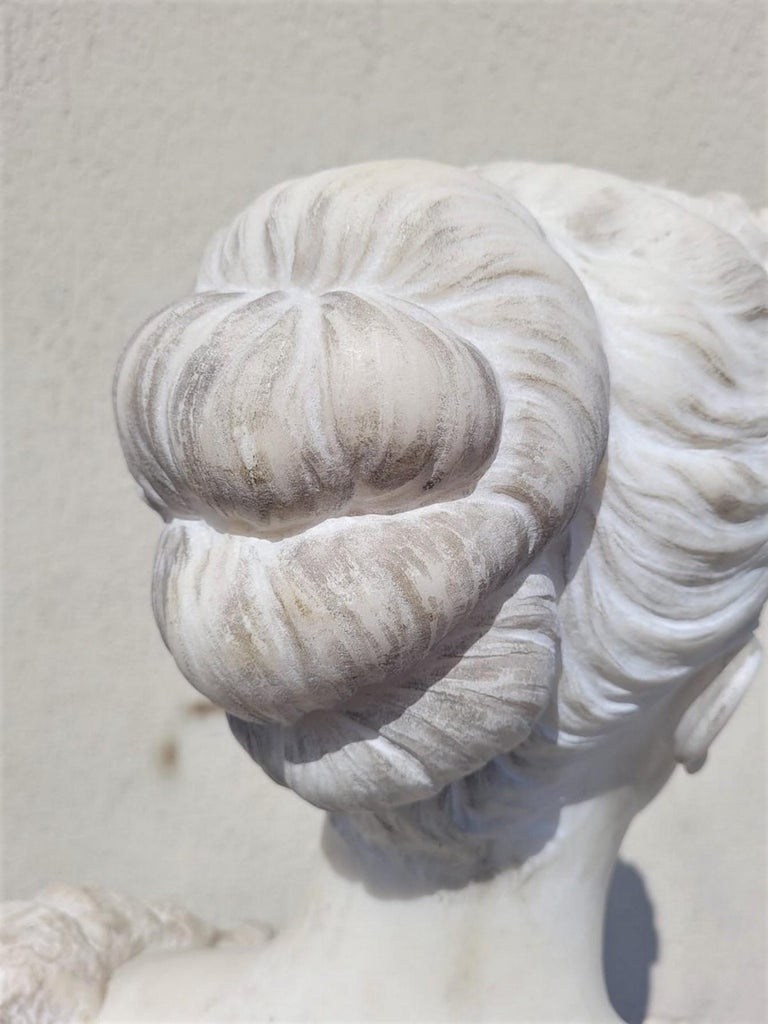 Lady Bust, White Marble Signed Waldo Story, Rome 1894 For Sale at 1stDibs