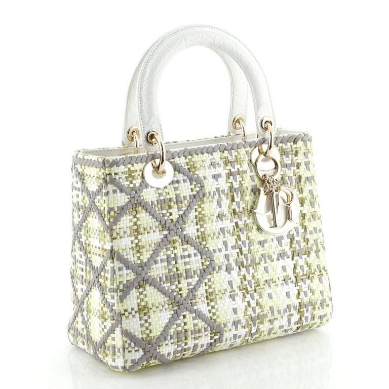 Lady Dior Bag Woven Raffia with Crocodile Medium at 1stDibs | dior ...