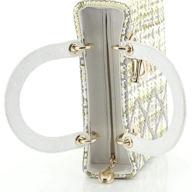 Lady Dior Bag Woven Raffia with Crocodile Medium at 1stDibs | dior ...