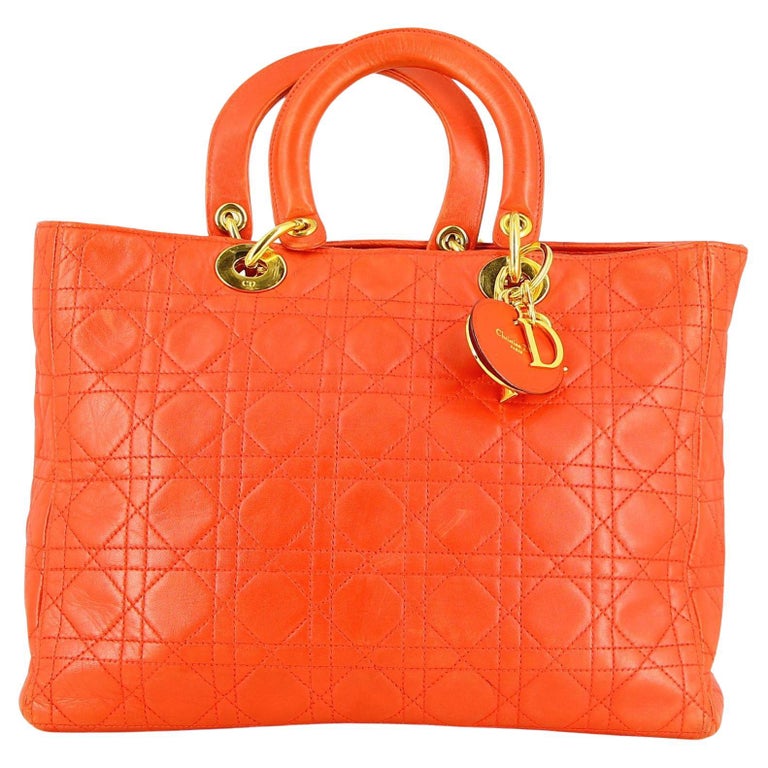 Lady Dior Red Leather Handbag For Sale at 1stDibs