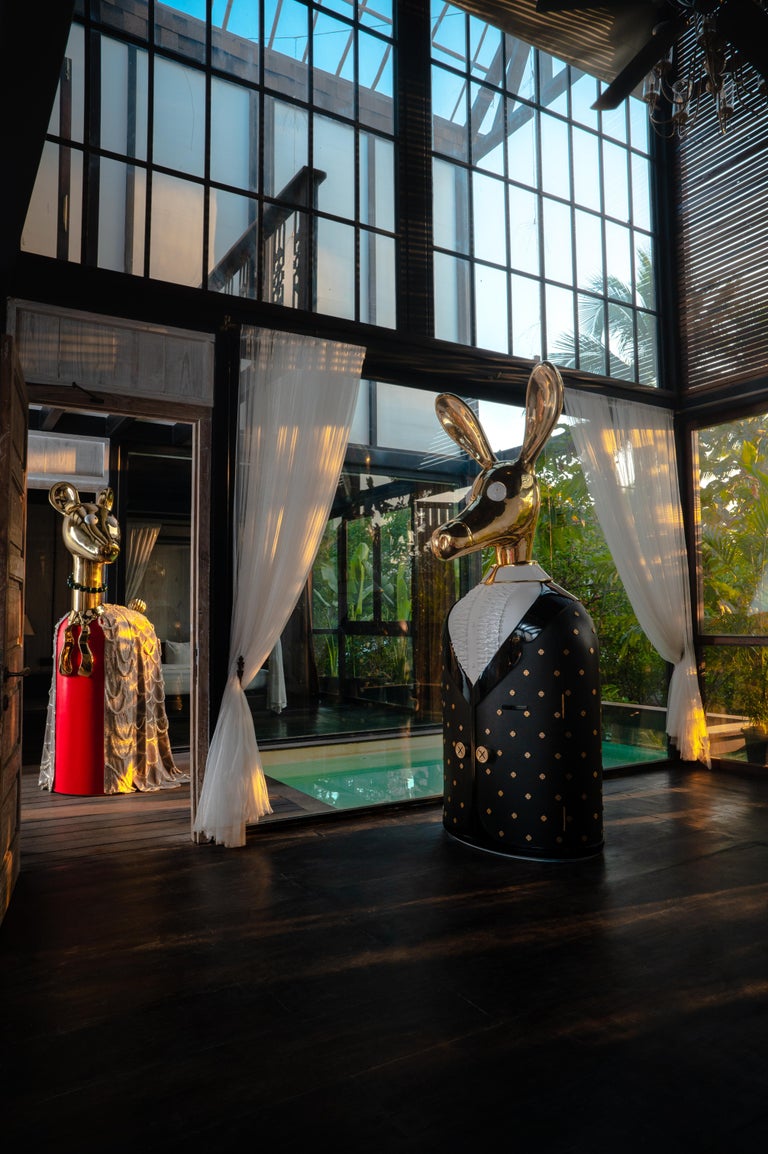 Lady Luna Storage Cabinet with Brass Inlay by Matteo Cibic For Sale at ...