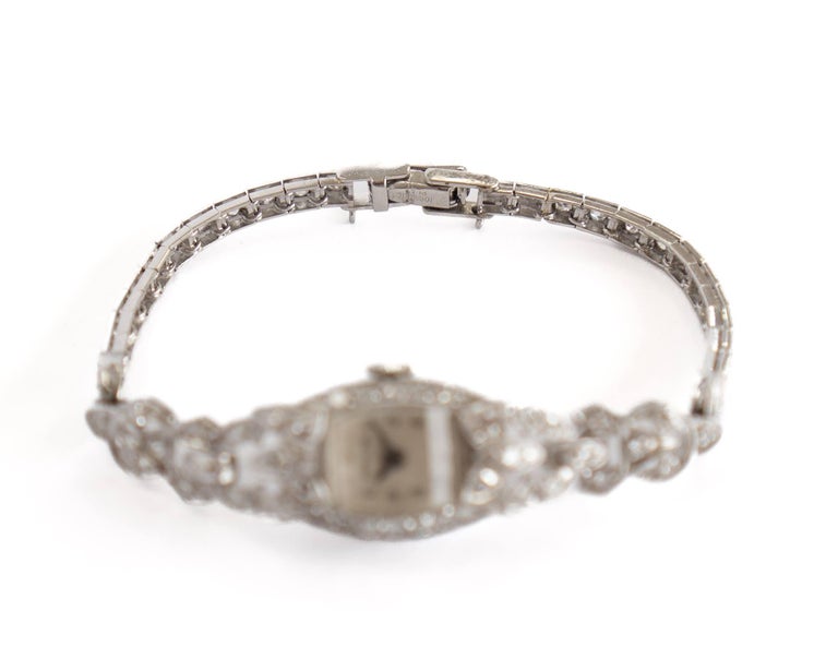 Lady's 14k White Gold Vintage Hamilton Watch For Sale at 1stDibs