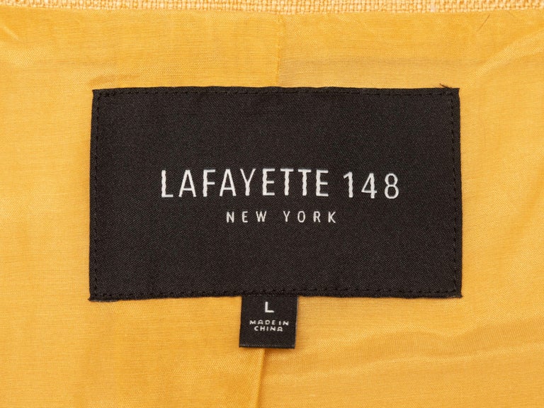 Lafayette 148 Mustard and White Beaded and Embroidered Coat For Sale at ...