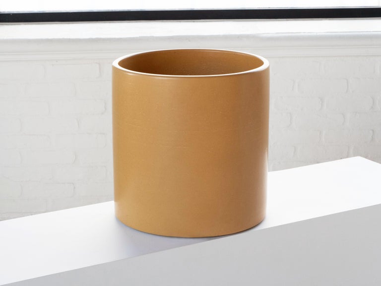 LaGardo Tackett Gold Glazed Cylinder Planter for Architectural Pottery ...