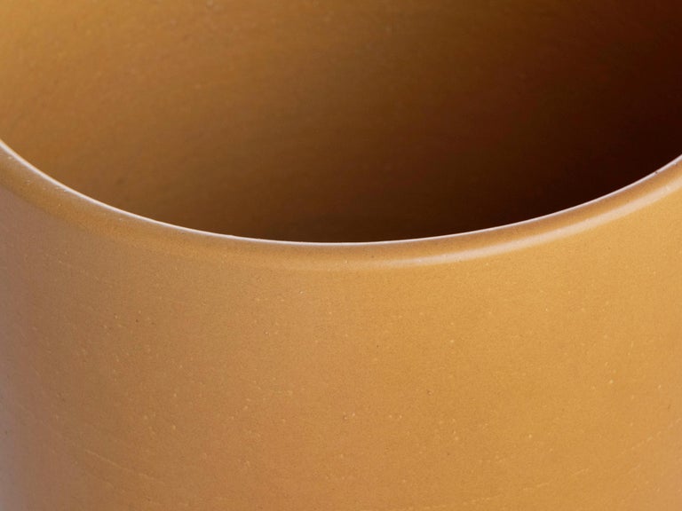 LaGardo Tackett Gold Glazed Cylinder Planter for Architectural Pottery ...